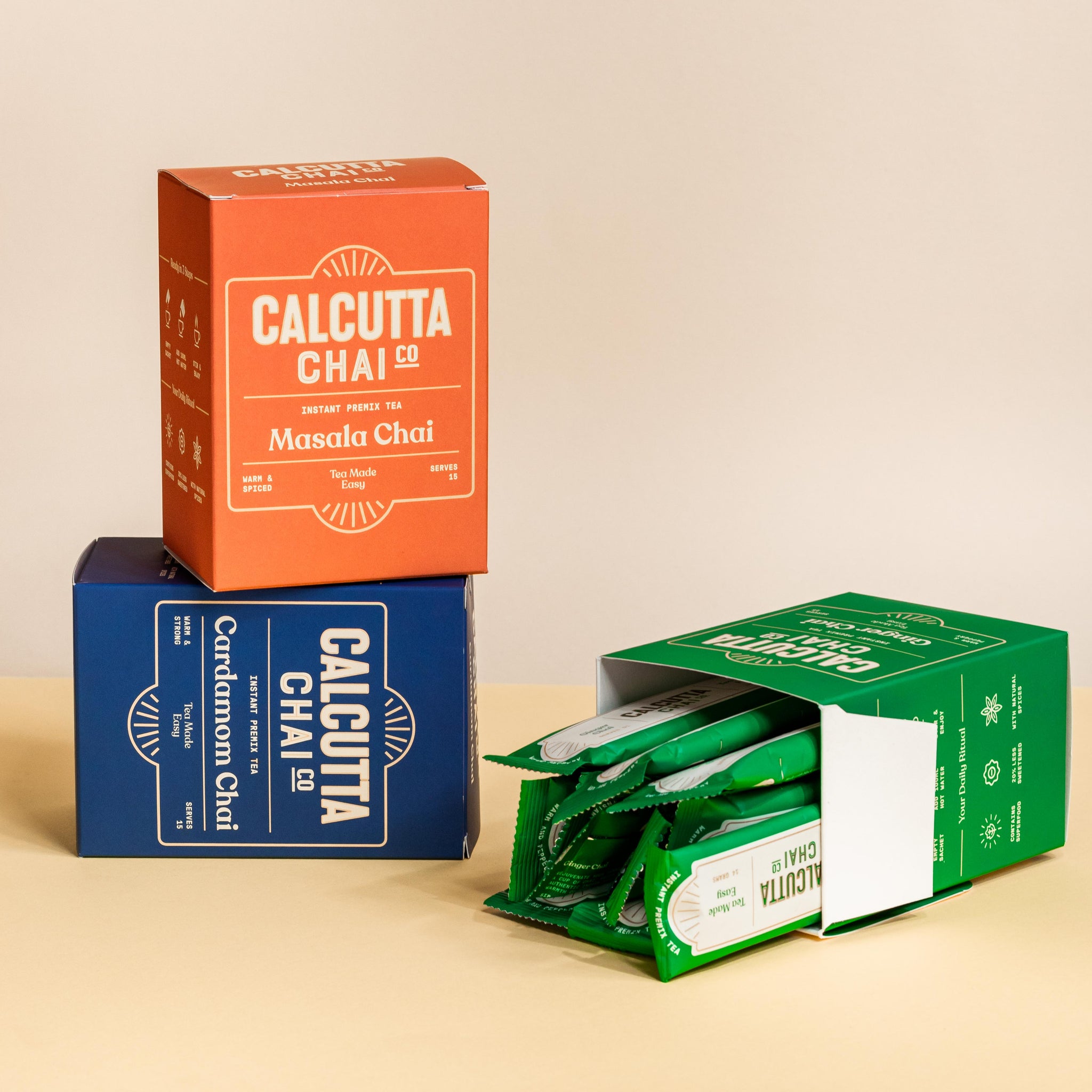 Masala Chai, Cardamom Chai & Ginger Chai - Instant Chai Premix ...