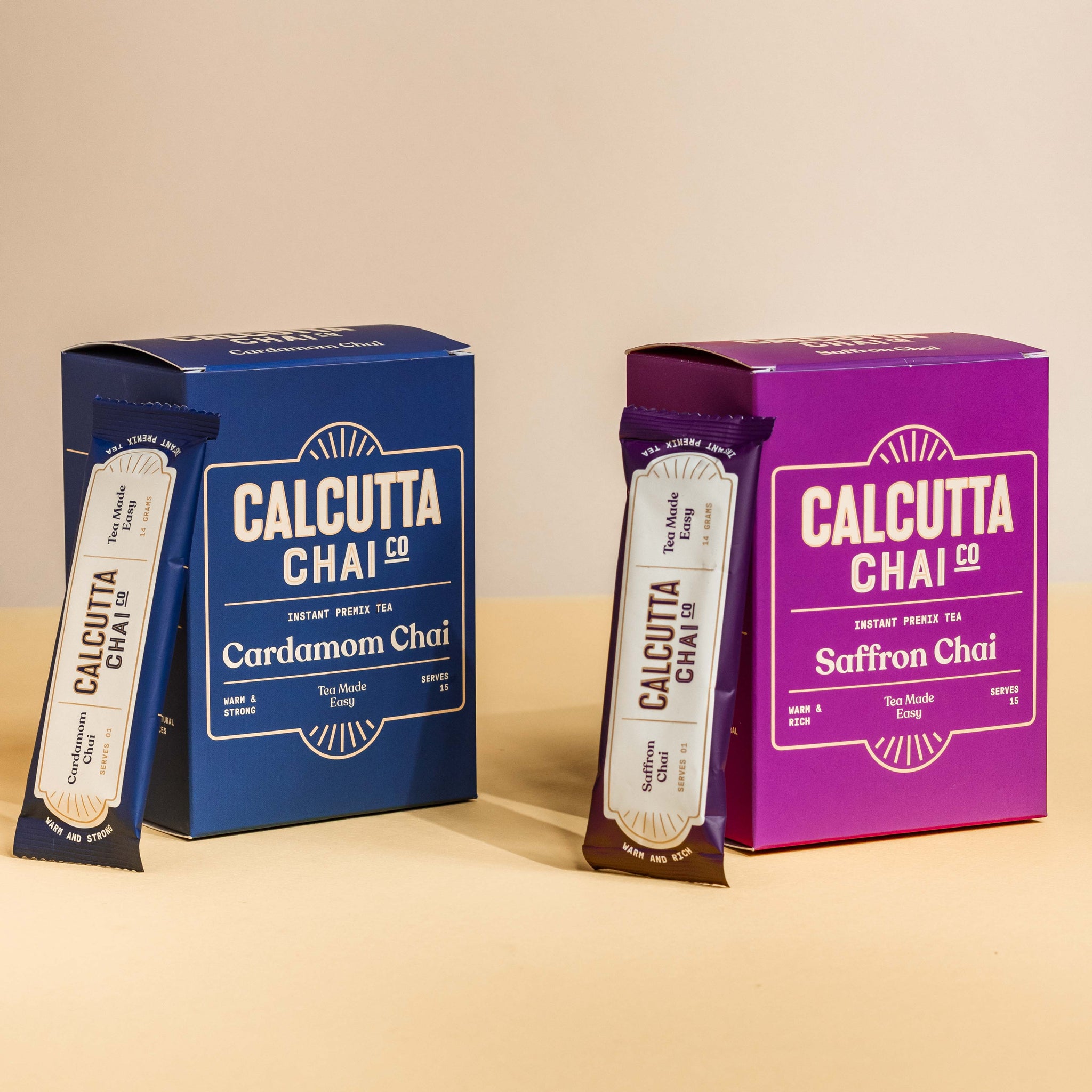 Cardamom Chai & Saffron Chai - Instant Chai Premix | Calcutta Chai Co