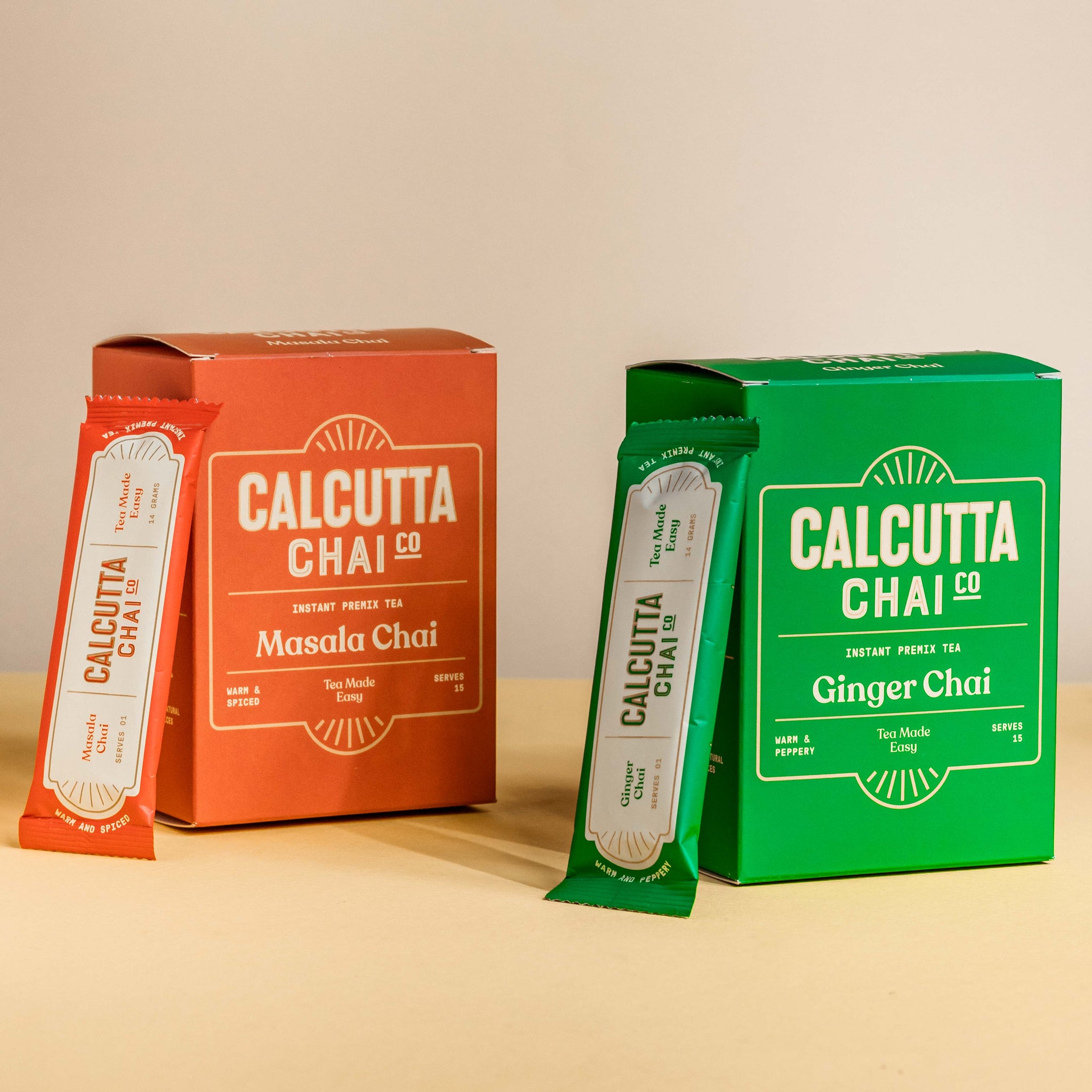 Masala Chai & Ginger Chai - Instant Chai Premix | Calcutta Chai Co
