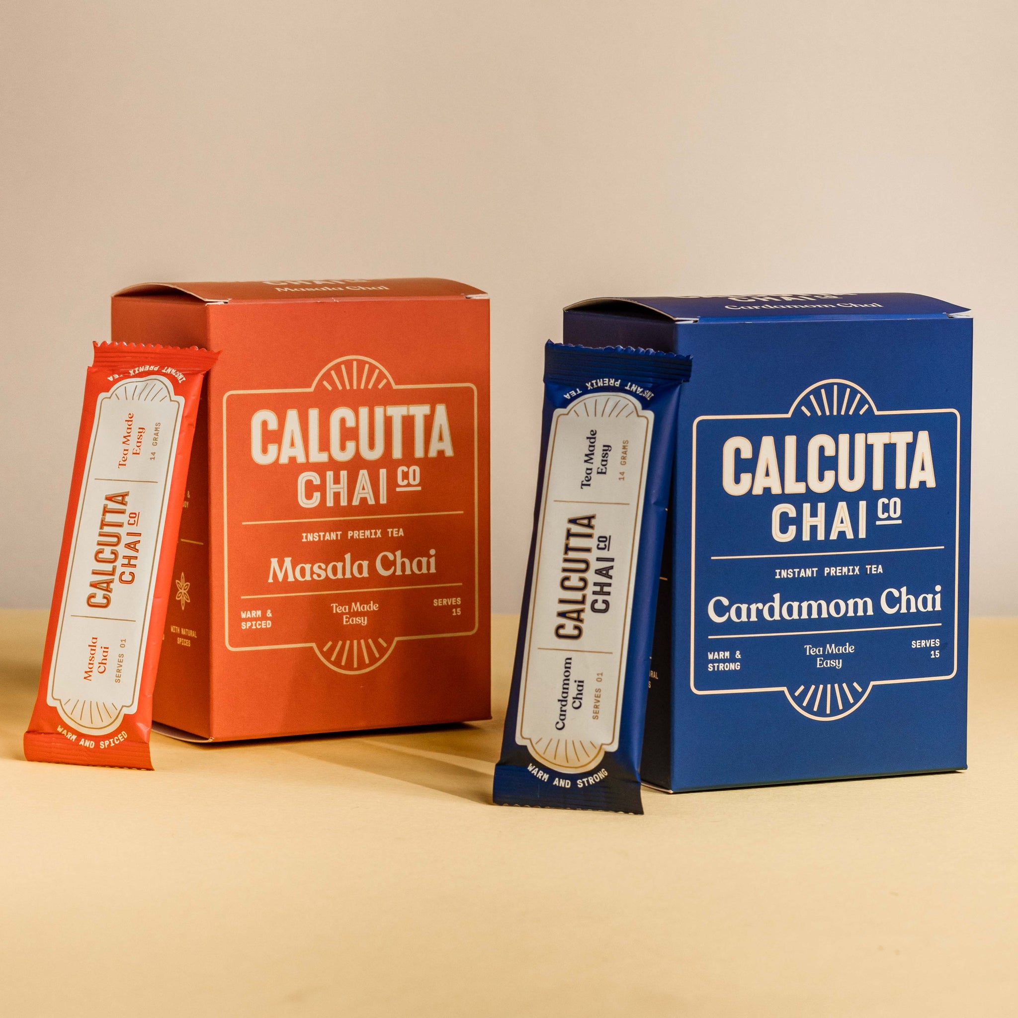 Masala Chai & Cardamom Chai - Instant Chai Premix | Calcutta Chai Co